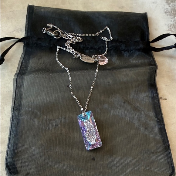 Sabika | Jewelry | Crystal Rectangle Lavender Sabika Necklace Pendant ...
